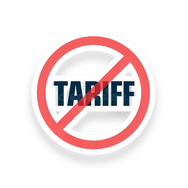 Global Trade Tariff Ban Symbol Design Stock Illustration - Illustration ...