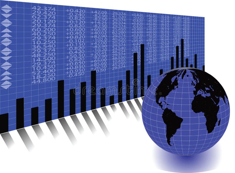 Global Trading in Green stock vector. Illustration of investment ...