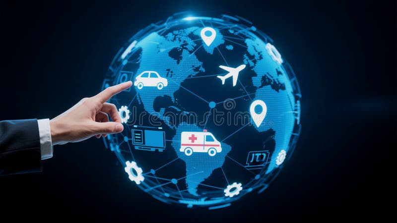 Global Transportation and Logistics Network Visualized with Hand ...