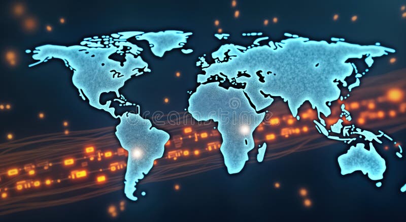 Global Transportation Network. World Map Illustration International ...