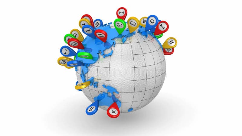 Global Travel Animation stock video. Video of multicolored - 63093799