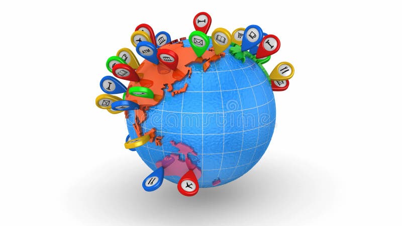 Global Travel Animation stock video. Video of multicolored - 63093799