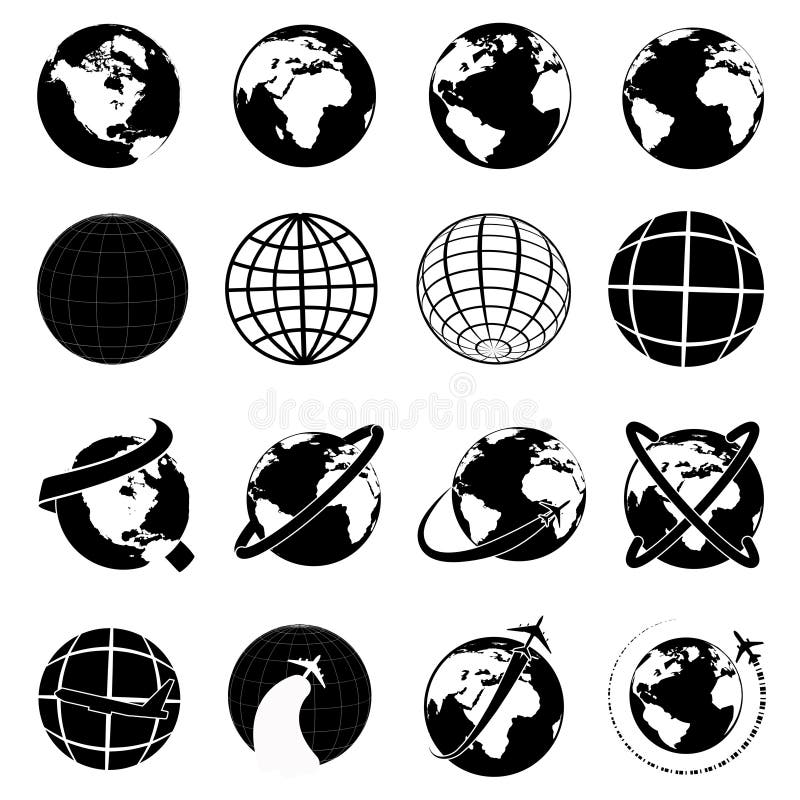 Global travel icons set stock vector. Illustration of collection - 53376623