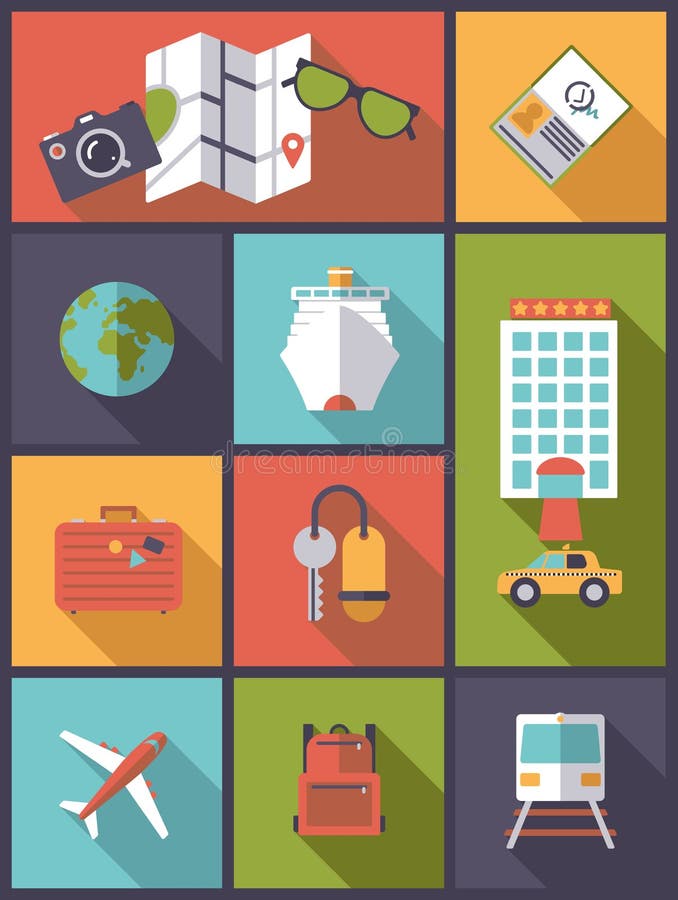 World Travel with International Landmarks Vector Banner Stock Vector ...