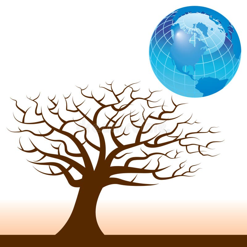 Global tree stock vector. Illustration of america, ecofriendly - 15351735