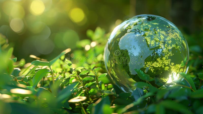 Global Unity Earth Globe with Greenery, Symbolizing Social Equity and ...