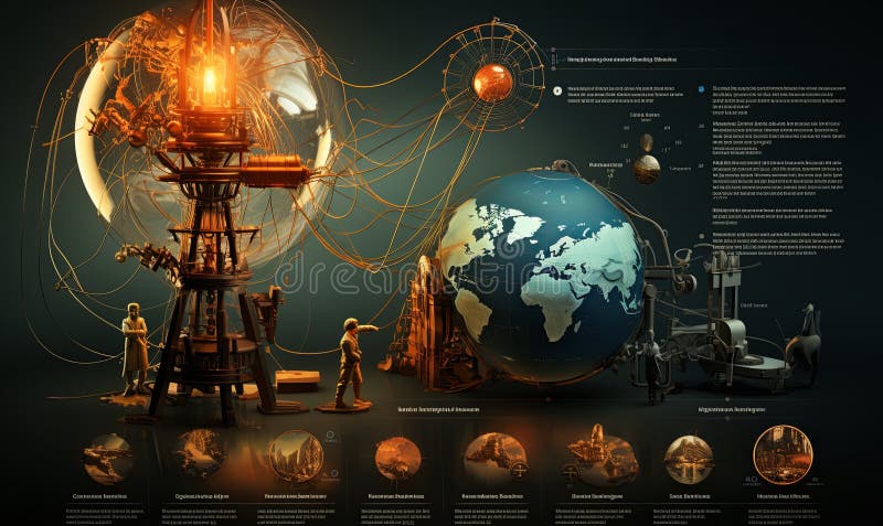 Global Unity Poster with People and Globe Stock Image - Image of ...