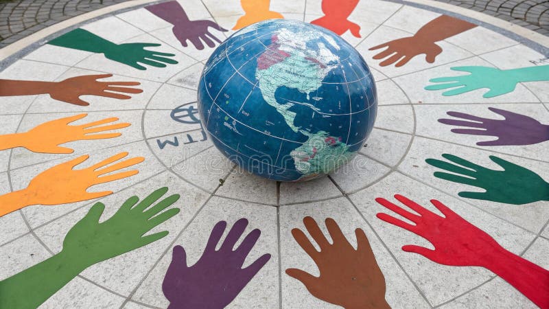 Global Unity a World of Hands Stock Illustration - Illustration of ...