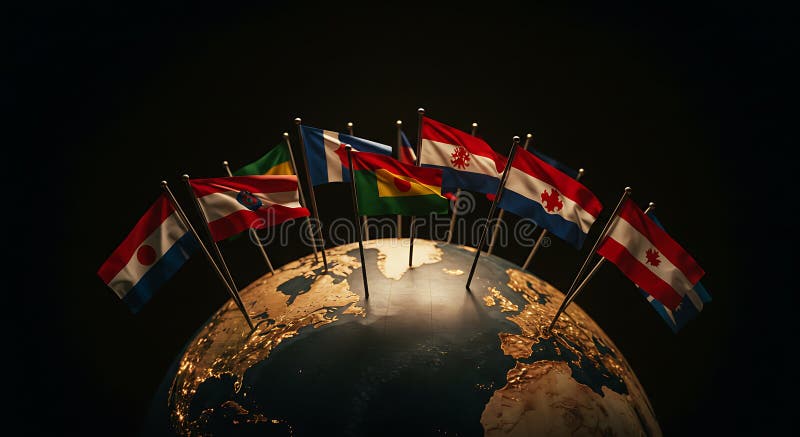 Global Unity: a World of Nations Stock Illustration - Illustration of ...