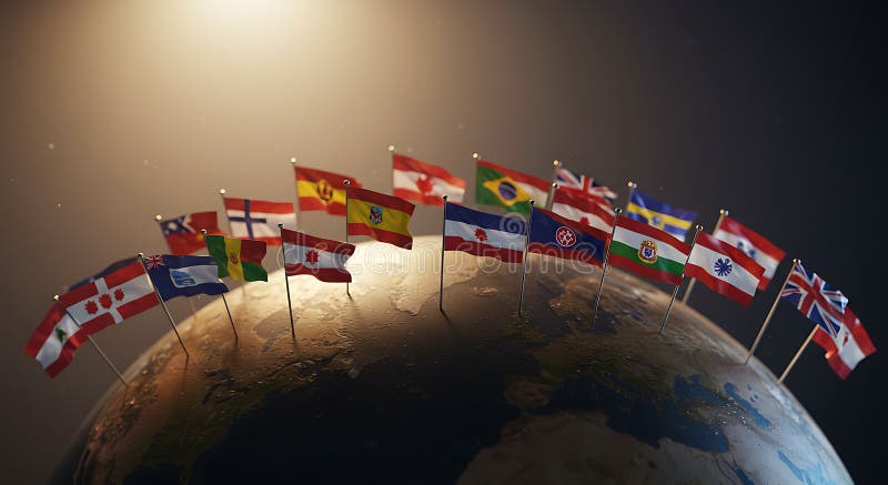 Global Unity: a World of Nations United Stock Illustration ...