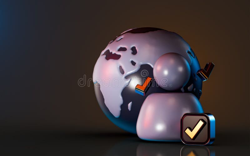 User Check List Icon with Customer Paper Service Dark Background 3d ...