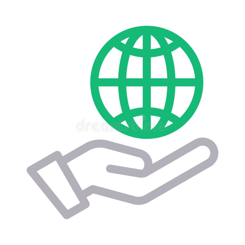 Global Vector Color Line Icon Stock Vector - Illustration of desktop ...