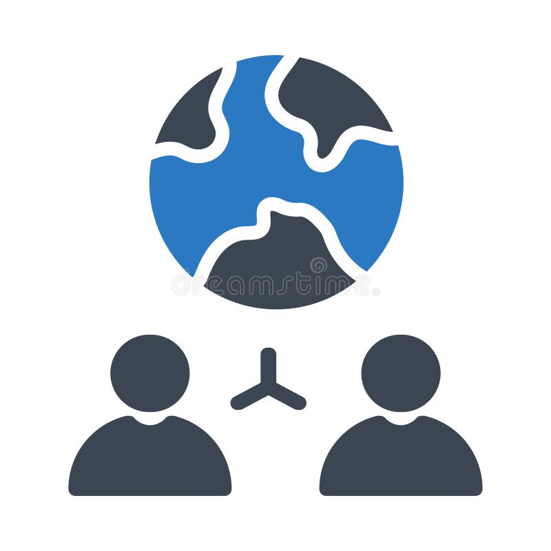 Global Glyph Colour Vector Icon Stock Vector - Illustration of internet ...