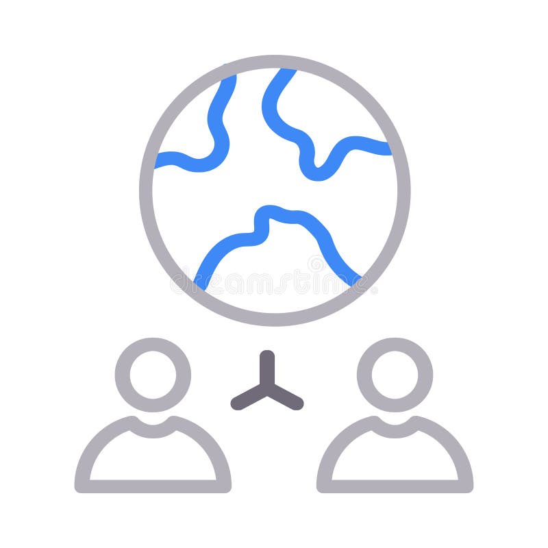 Global Colour Line Vector Icon Stock Vector - Illustration of ...