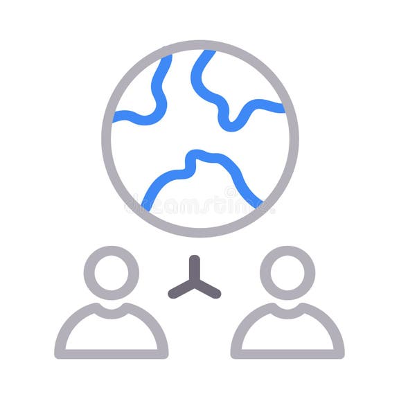 Global Colour Line Vector Icon Stock Vector - Illustration of elements ...