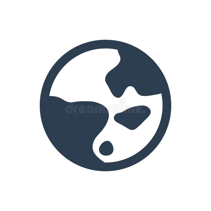 Global vector icon stock vector. Illustration of planet - 128916702