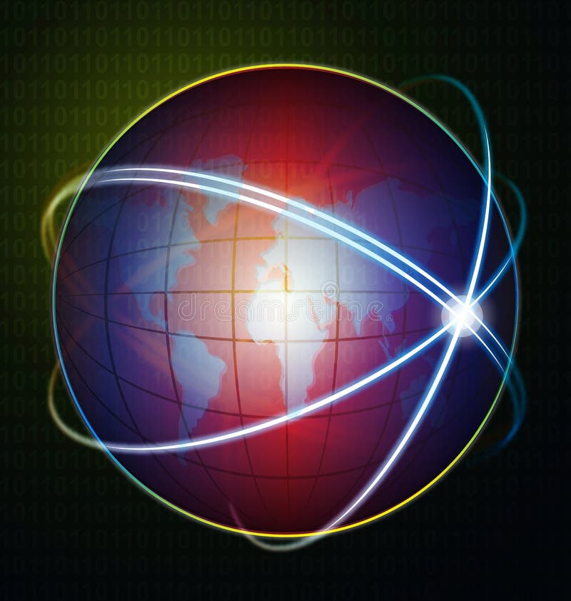 Global stock illustration. Illustration of abstract, satellite - 42283377