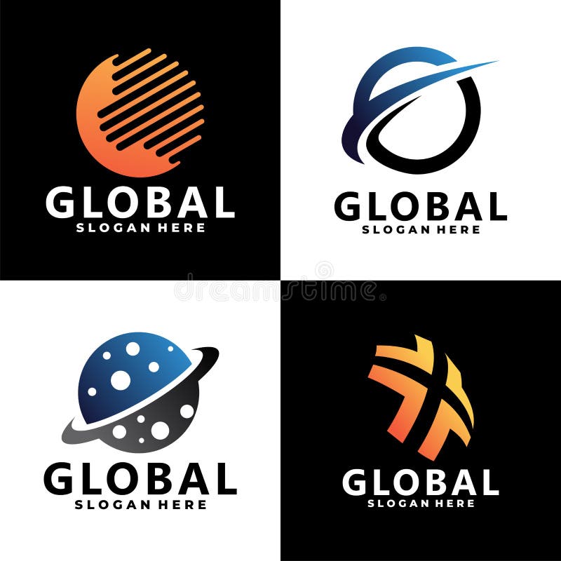 Global Vector Logo Design Isolated Stock Vector - Illustration of ...
