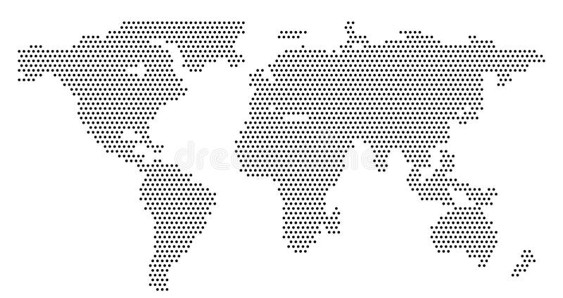 Global Vector World Map Isolated on White Background Stock Vector ...