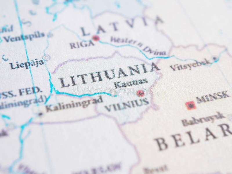Global View Featuring Lithuania. Shows Its Location in Europe Maps ...