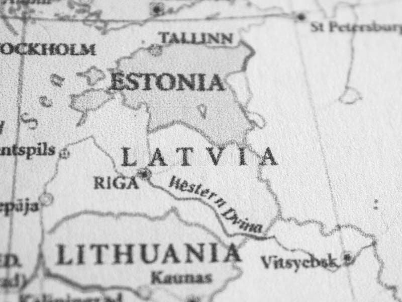 Global View with Latvia Highlighted. Maps, Geography, European Location ...
