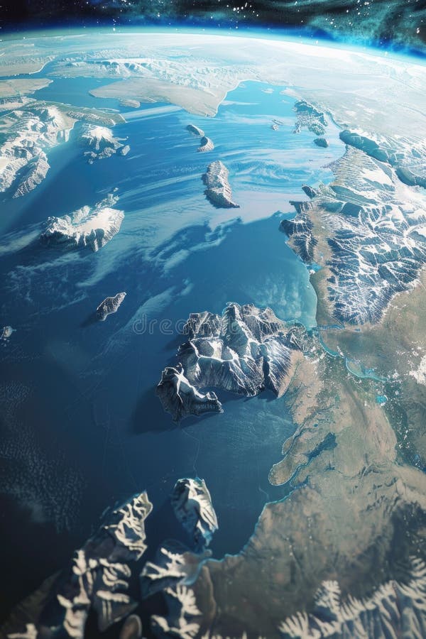 Global View of Planet Earth from Space Stock Photo - Image of generated ...