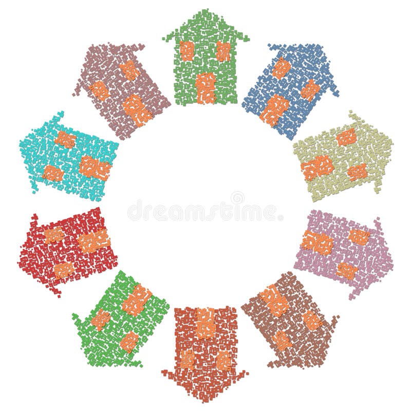 Global Village Cartoon with Satisfied Teenager on Deserted Island Stock ...