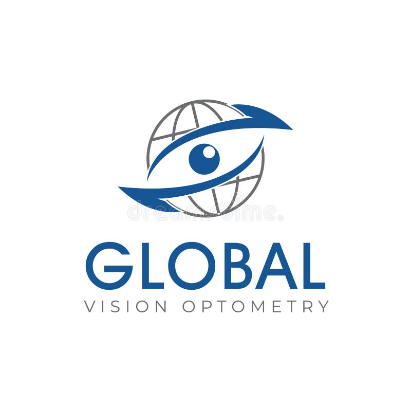 Global Vision Optometry Logo, Eye Round the Earth Vector Stock Vector ...