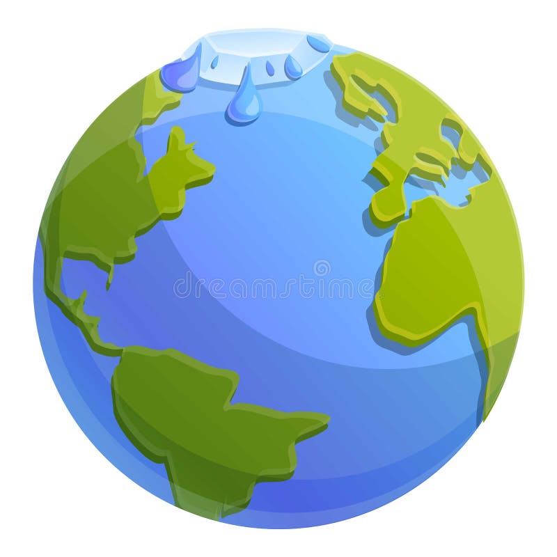 Global Warm Planet Icon, Cartoon Style Stock Vector - Illustration of ...