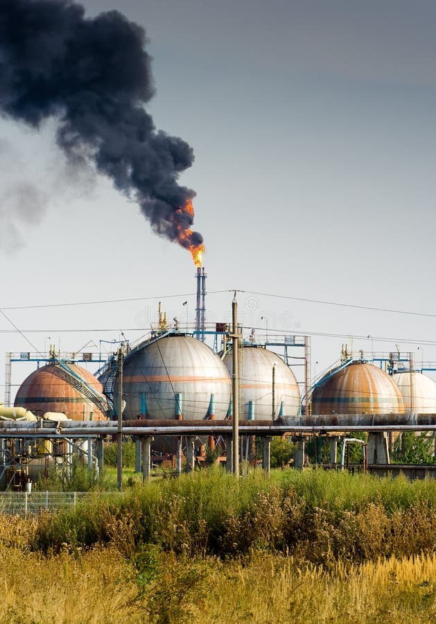 Refinery Pollution stock image. Image of architecture - 9465093