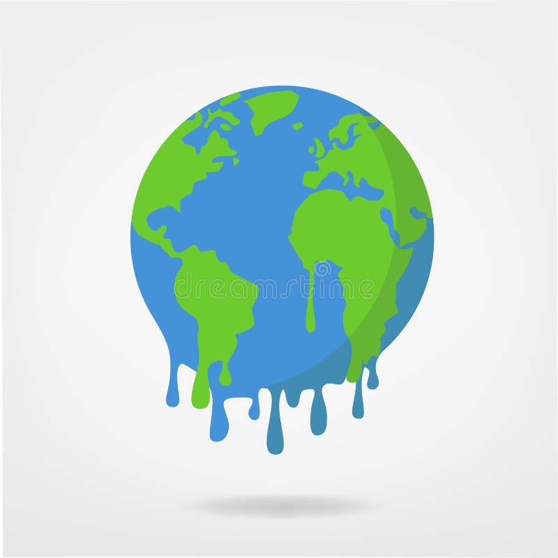 Earth Is Sweating By Global Warming Stock Vector - Illustration of ...
