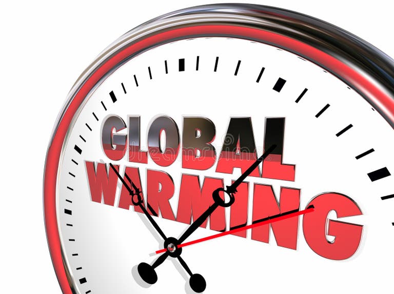 Global Warming Clock Temperatures Rising Climate Change Stock ...