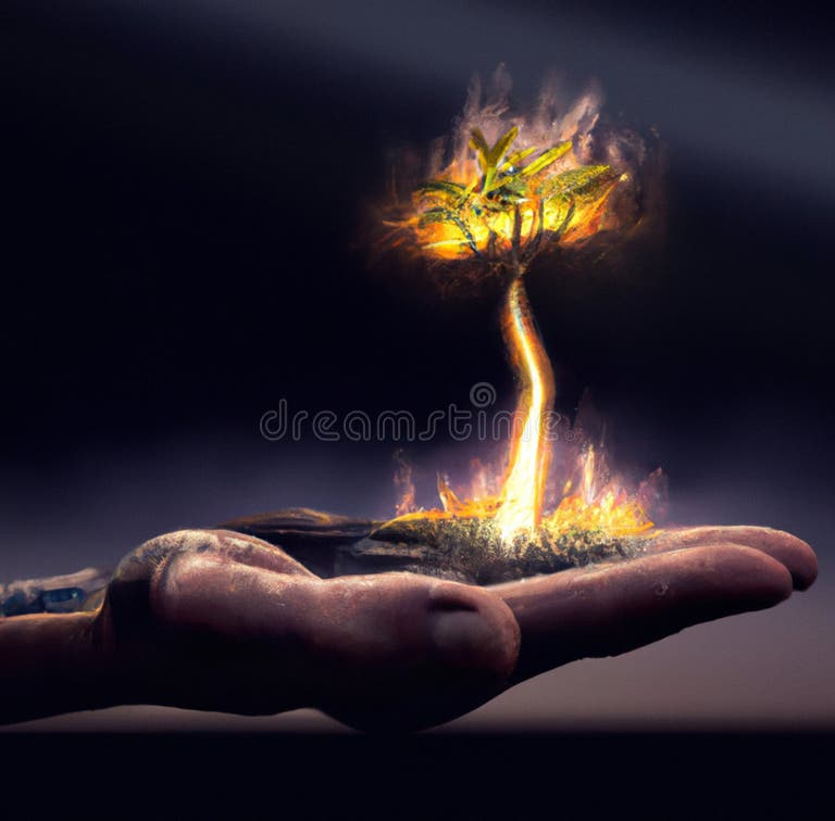 Hand Holding Planet Fire Stock Illustrations – 386 Hand Holding Planet ...