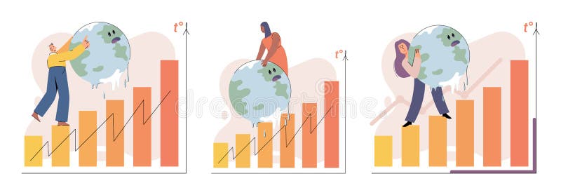 Global Warming Concept. Scientist Studies Rising Temperatures on Planet ...