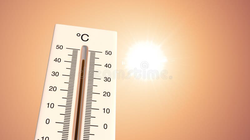 Global Warming Concept with Thermometer Stock Photo - Image of ...