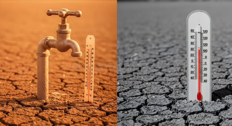 Global Warming Drought Climate Change Water Scarcity High Temperature ...