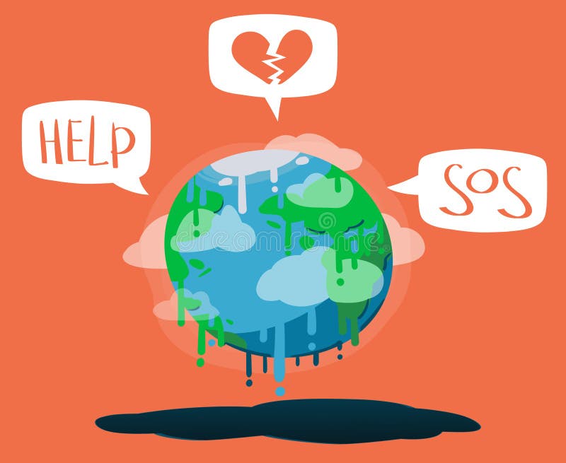 Earth in danger stock illustration. Illustration of dump - 22497395