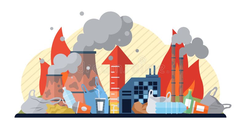 Global Warming. Environmental Damage, Scars Left by Human Activities ...