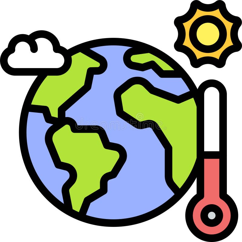 Global Warming Icon, Earth Day Related Vector Stock Vector ...