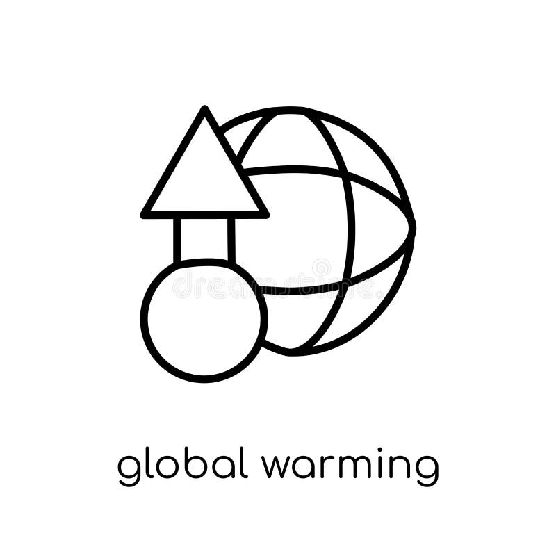Linear Global Warming Icon From Ecology Outline Collection. Thin Line ...
