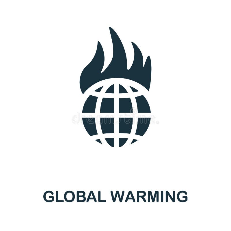 Global Warming Icon. Monochrome Simple Global Warming Icon for ...