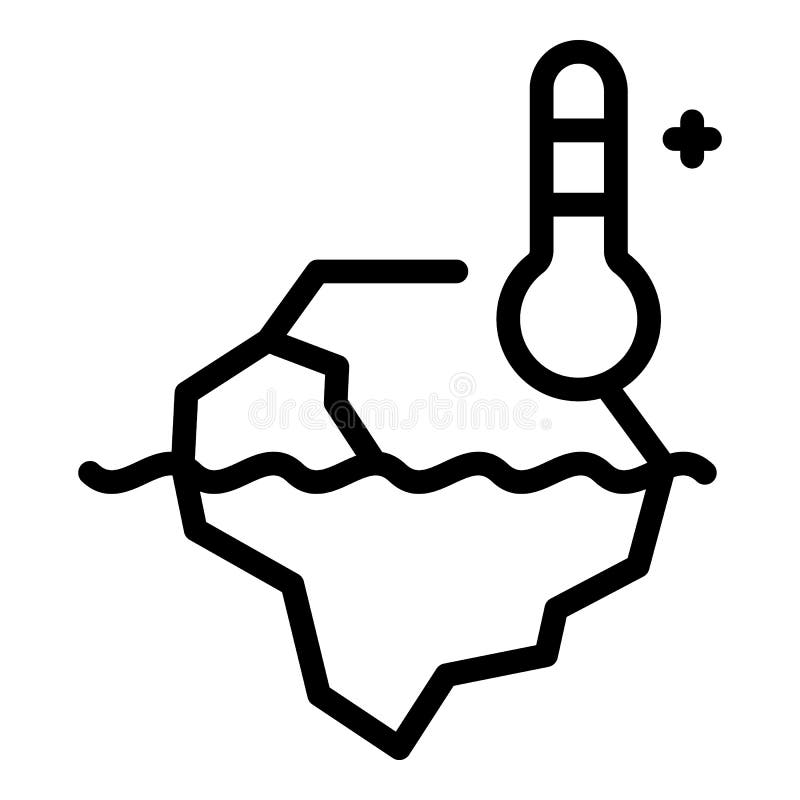 Global Sea Level Icon Outline Vector. Climate Change Stock Vector ...