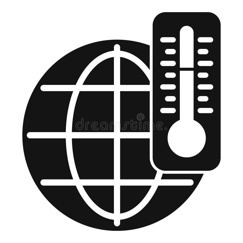 Global Warming Icon Showing Earth Temperature Increasing Stock Photo ...