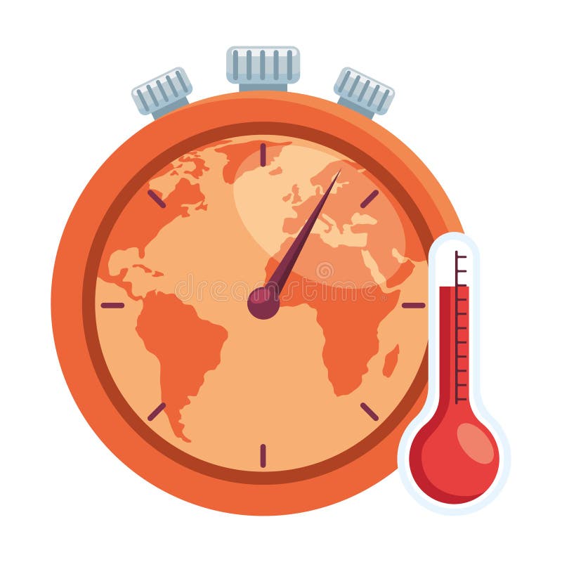 Global Warming Increase Temperature Stock Illustration - Illustration ...