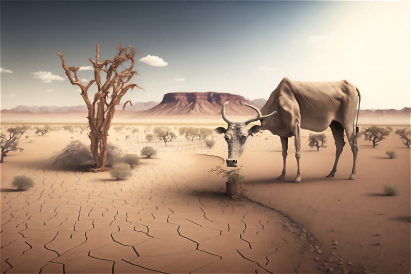 Global Warming, Lack of Water in Desert. Climate Change Problem for ...