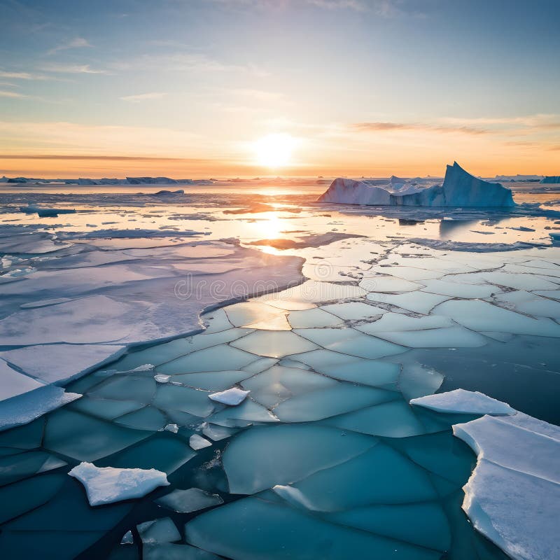 Global Warming and Melting of Ice in the Arctic. Climate Change on ...