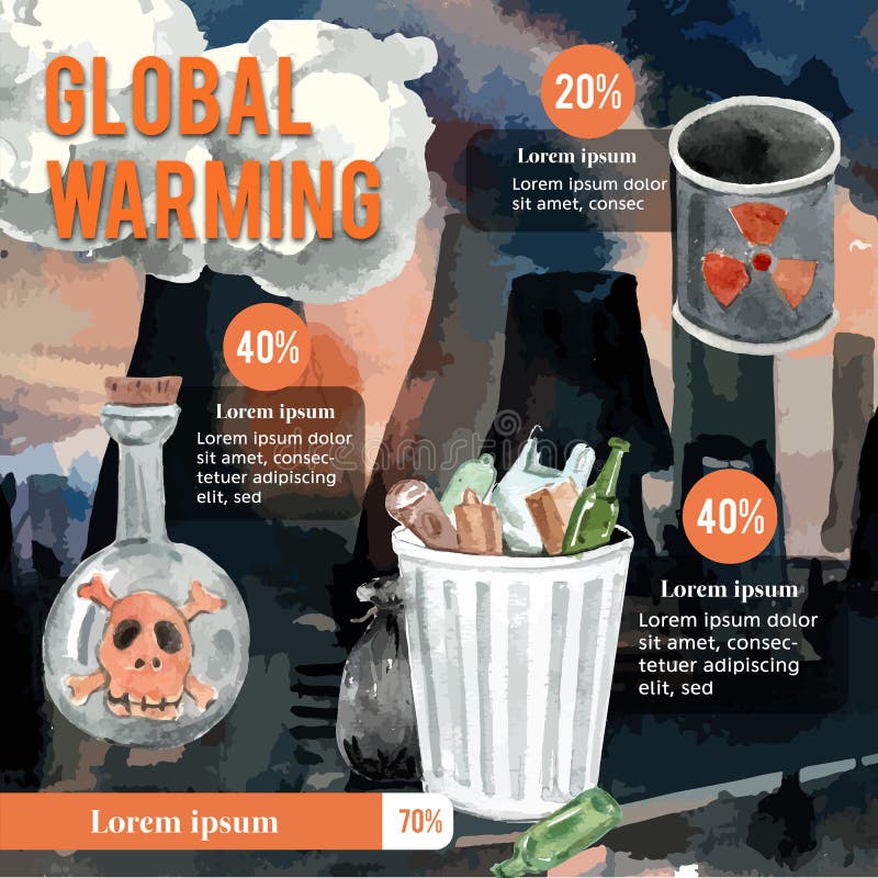 Global Warming and Pollution, Save the World, Infographic Data ...