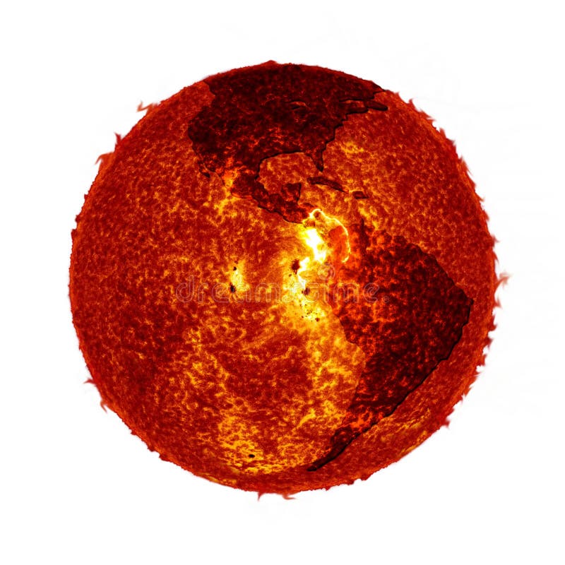 Global Warming Sun Earth - Elements of Image Furnished by NASA Stock ...