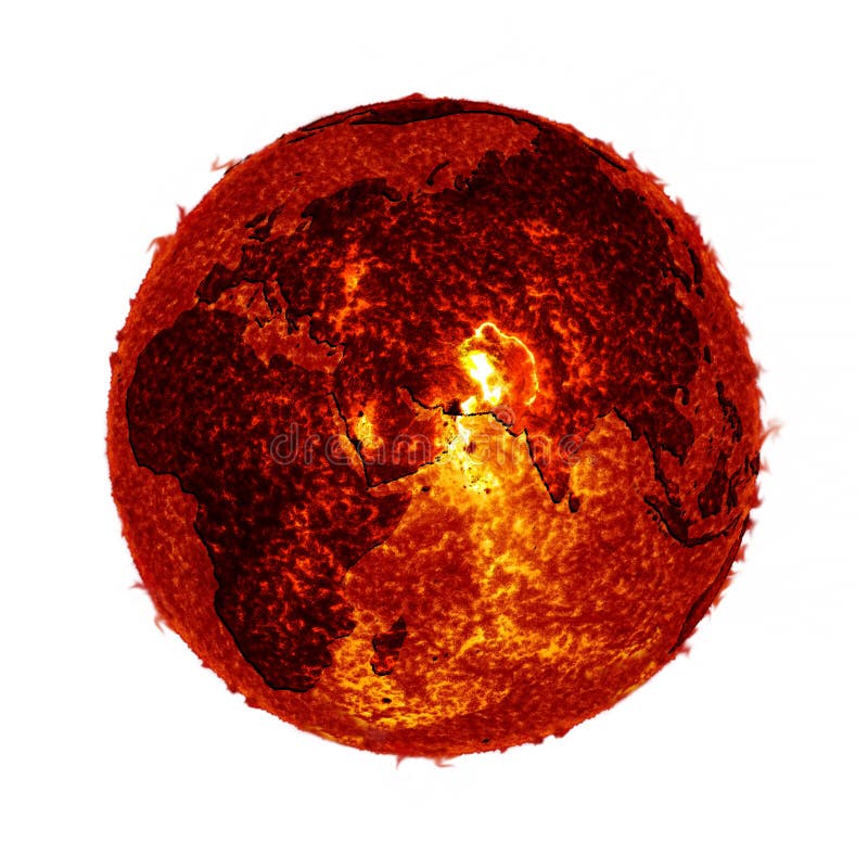 Global Warming Sun Earth - Elements of Image Furnished by NASA Stock ...