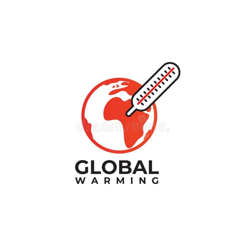 Global Warming Symbol Logo Design Stock Vector - Illustration of ...